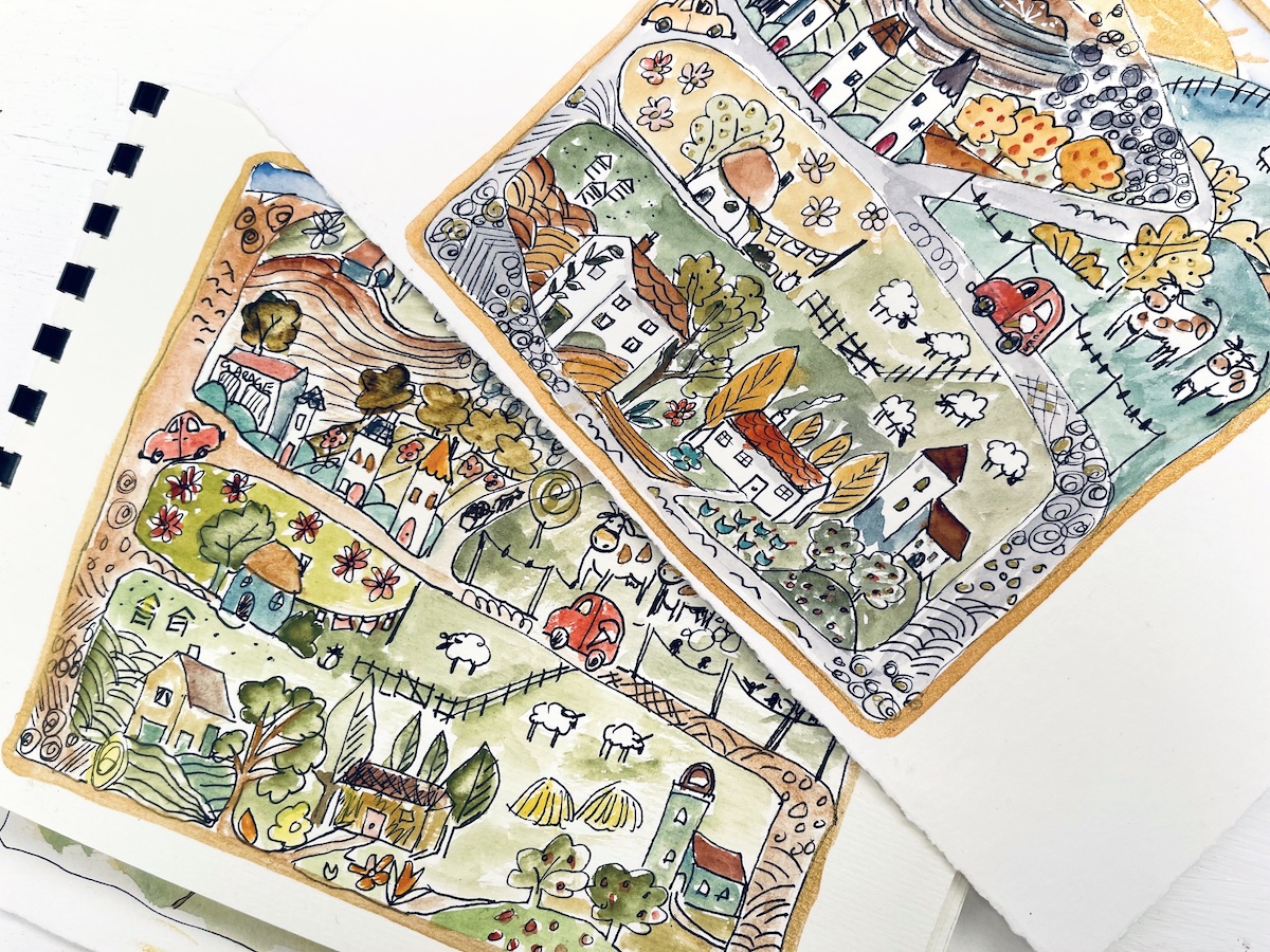 The Village Walk - two-dimensional landscape of your village