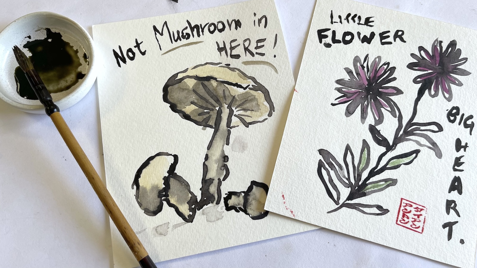 Exploring Etegami Art: A Watercolor Journey for the Soul | Diane Antone ...